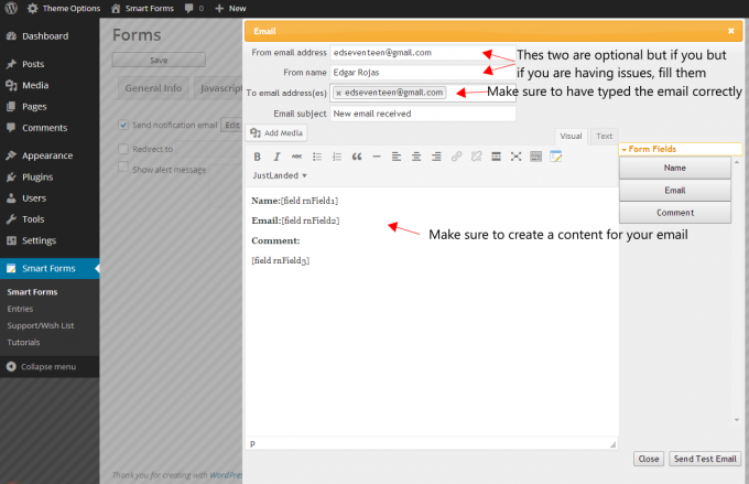 Not receiving form submission in your email | Smart Forms